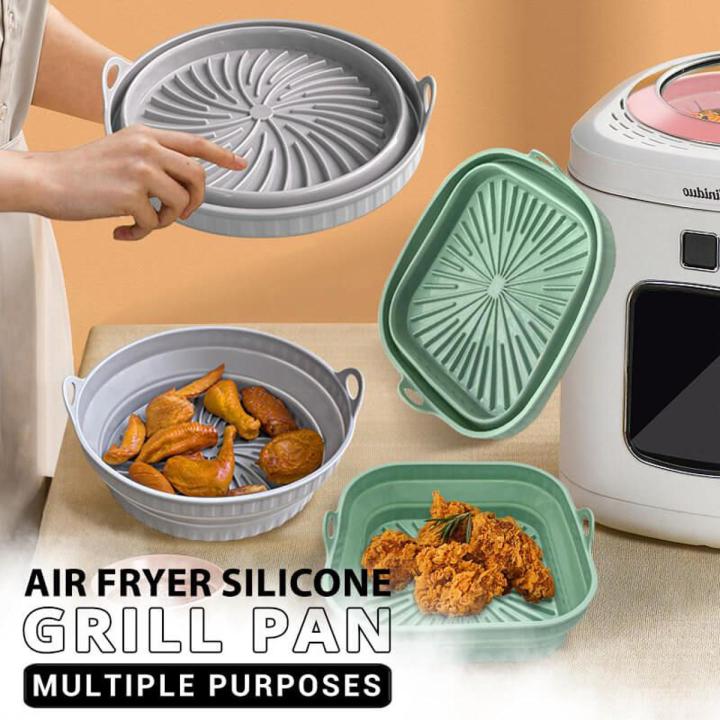 20cm Collapsible Air Fryer Silicone Pan Air Fryer Oven Grill Pizza ...