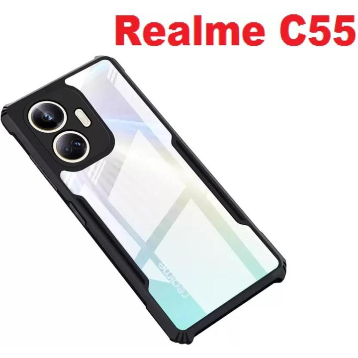 Back Cover for Realme C55(Transparent,Black) | Daraz.com.bd