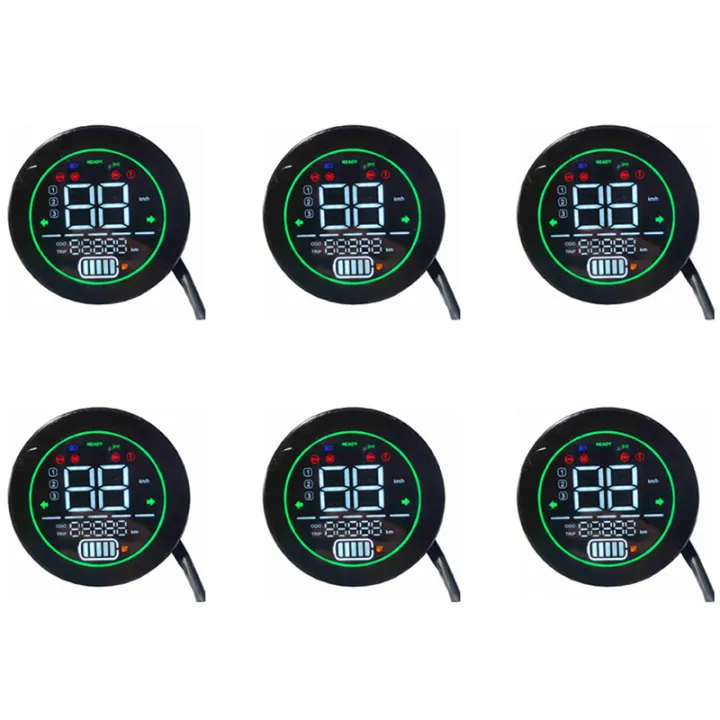 NAMUNY 6X Electric Bike Speedometer Scooter Dashboard Indicator 48V 60V ...