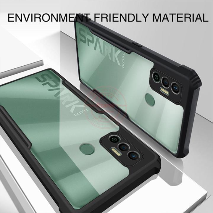 E_store For Tecno Spark 7 Edge-Reinforced Shockproof Cushion Back Clear ...