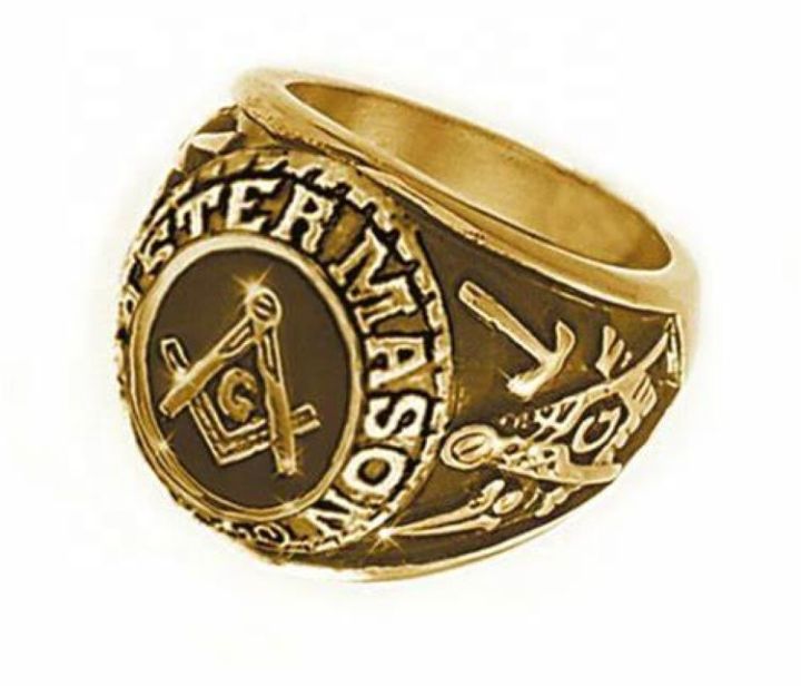 Freemason custom mason gold plated jewelry men masonic rings | Daraz.com.bd