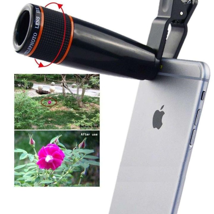 12X Universal Telephoto Zoom Lens Mobile Phone Optical Zoom Telescope ...