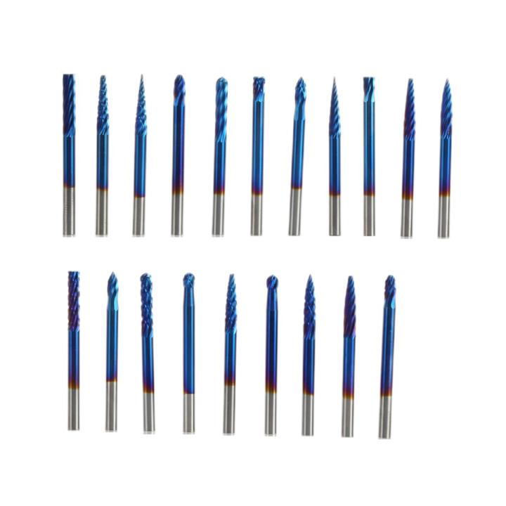 20Pcs Rotary Files Sturdy Smooth Chip Removal Blue Plating Specialized ...