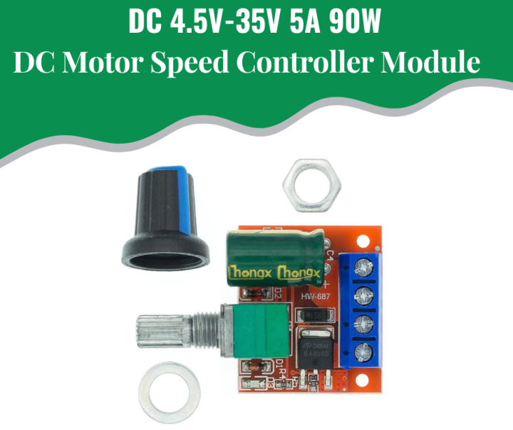 Mini DC-DC 4.5V-35V 5A 90W PWM DC Motor Speed Controller Module Speed Regulator Control Adjust ...