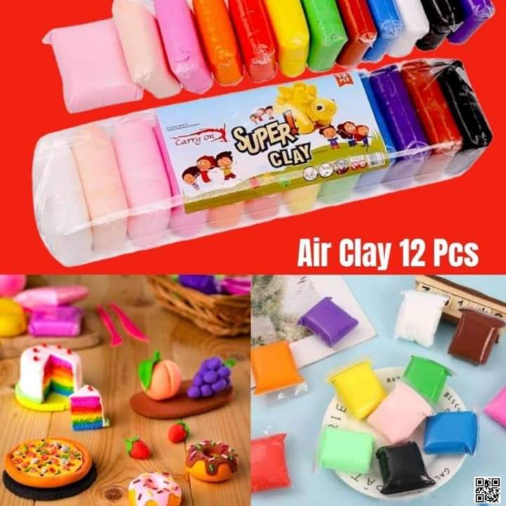 12 Colors Soft Super Light Clay Modeling Air Dry Clay For DIY Handmade ...