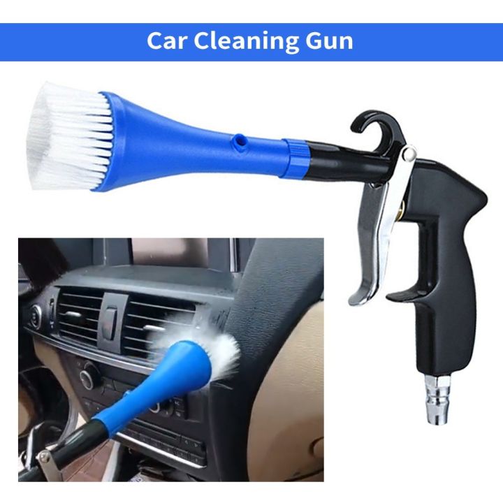 Car Cleaning Gun Tools Air Blow Gun Dry Brush Cleaning Gun with 2 ...
