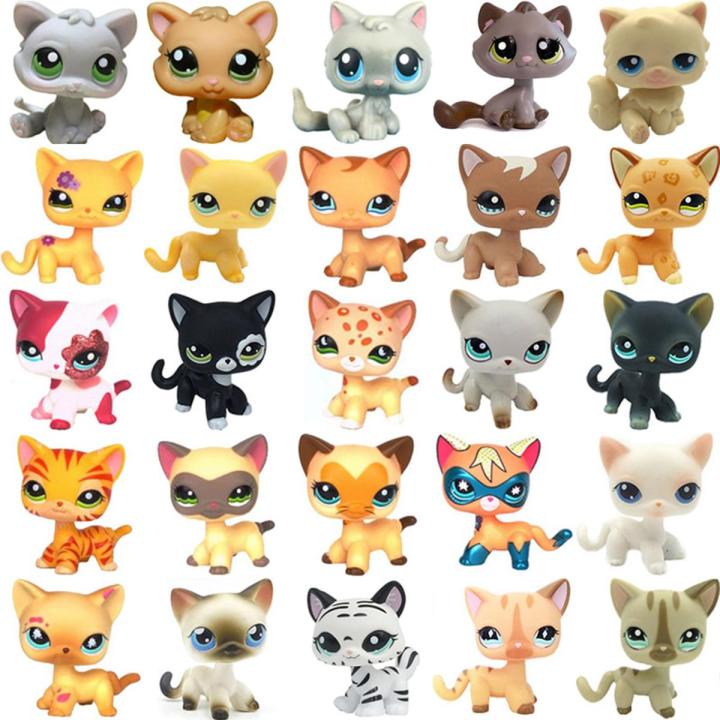 LPS CAT Rare Littlest pet shop Toys Mini Stands Short Hair Kitten Old ...
