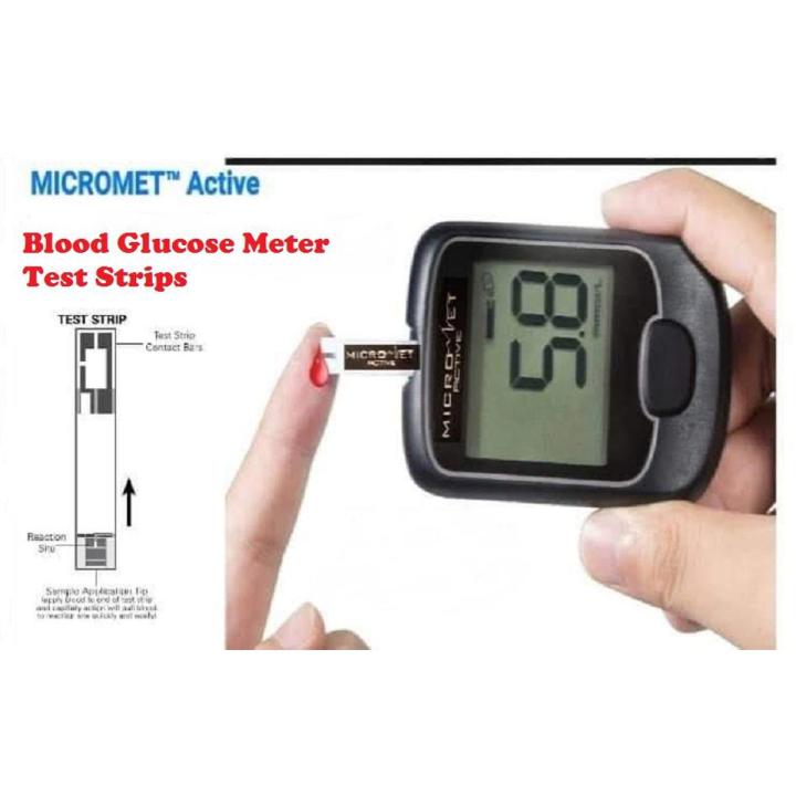 Micro-Met Active Blood Glucose Meter Test Strips-25Pcs | Daraz.com.bd