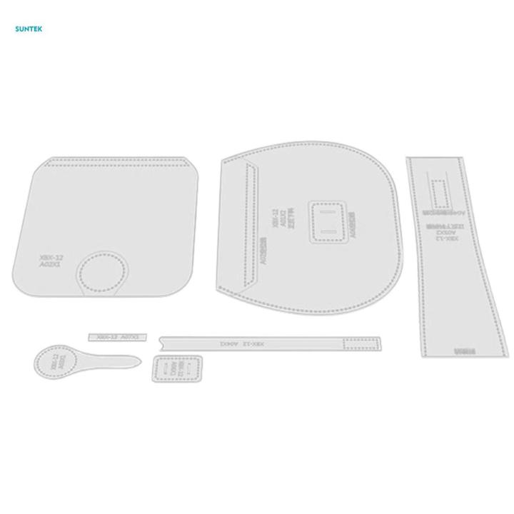 7Pcs Leather Stencils Patterns Bag Templates Bag Template Ruler for ...