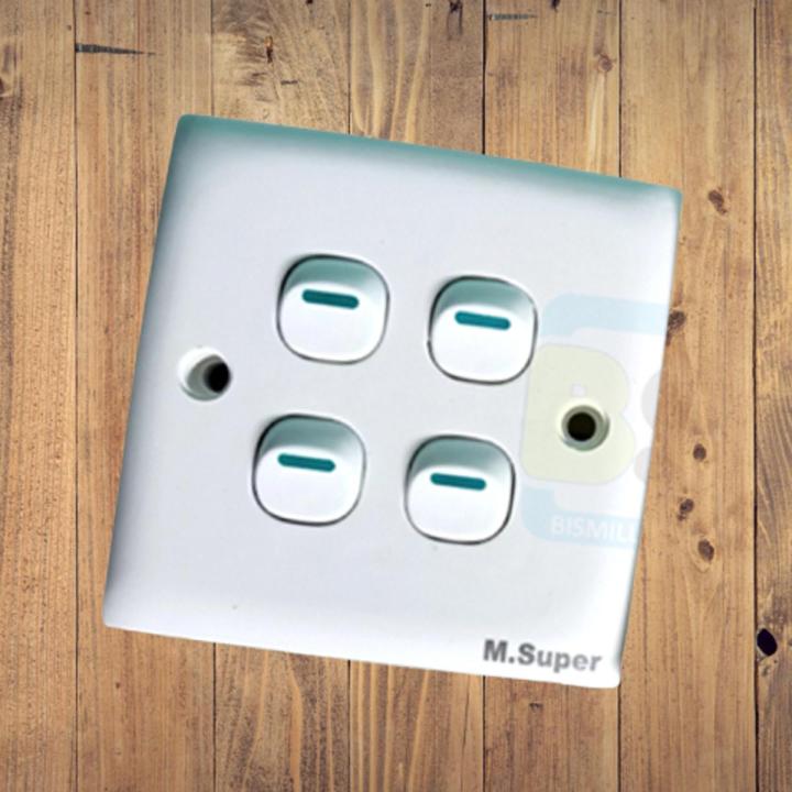MK Safety Mark Gang Switch (4 Switch) | Daraz.com.bd