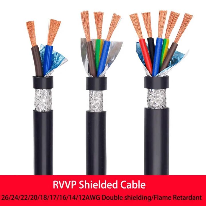 RVVP Shielded Cable 26/24/22/20/18/17/16/14/12AWG2/3/4/5Core Shielded ...