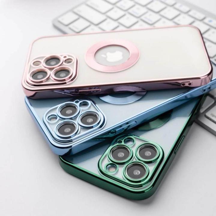 iPhone_12 pro Cover - Soft Color Borders Logo Hole With Camera ...