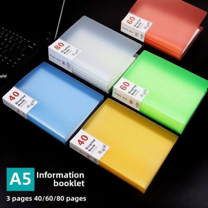 A5 Info Booklet Multi Layer Insert Folder 40 60 80 Pages Transparent ...