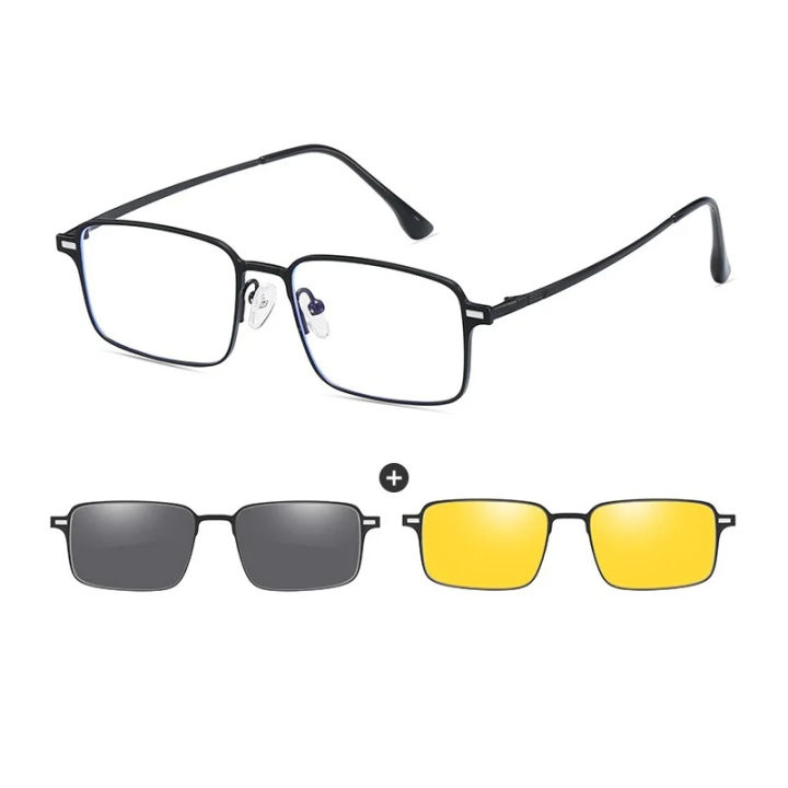 শাূোত Anti Blue Light Glasses With Magnet Clip On Polarized Sunglasses ...