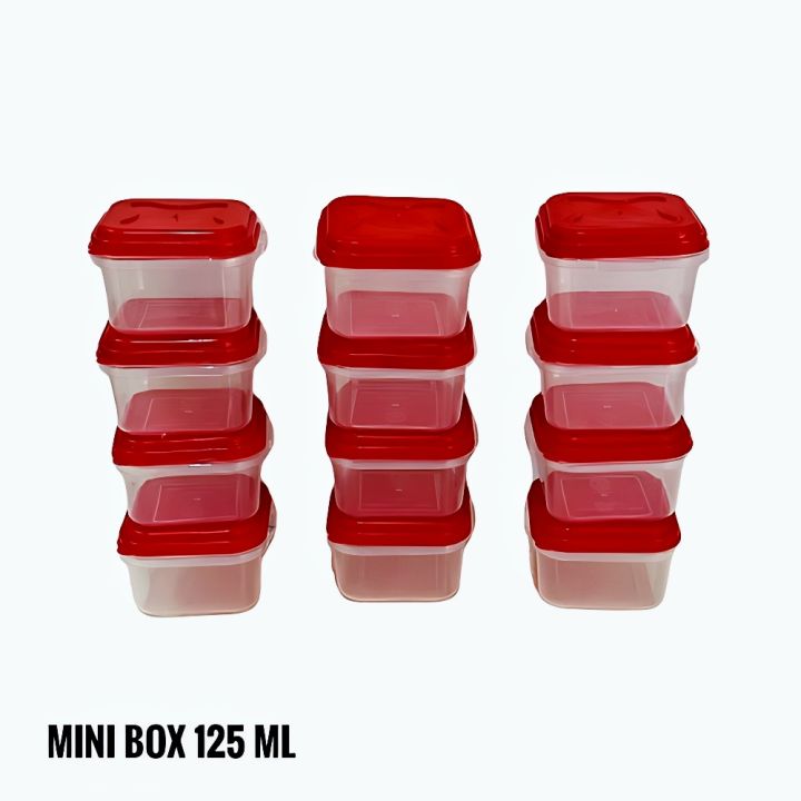 Plastic Mini box 125 Ml - Plastic Small Box and chutney Box (12 Pcs Set ...