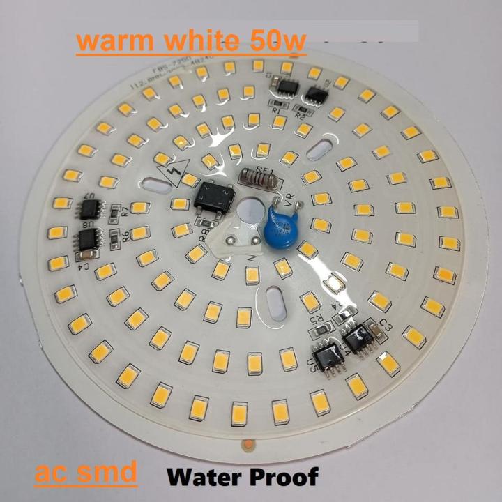 Ultra Bright Warm White Input AC 220V 50W Integrated IC Driver SMD LED ...