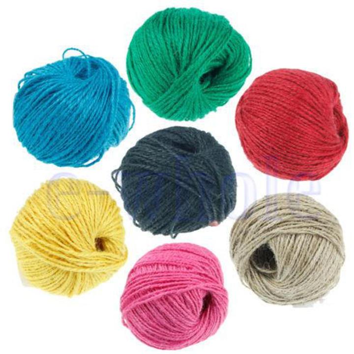 7 Color Wrap Gift Link Paper Tag Jute Burlap Ribbon Twine Rope Cord ...