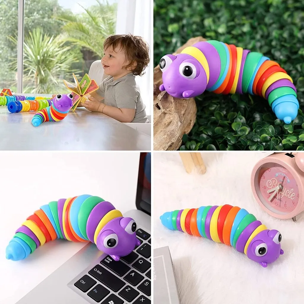Kawaii Caterpillar Slug Shark Dolphin Decompression Toy Anti ...