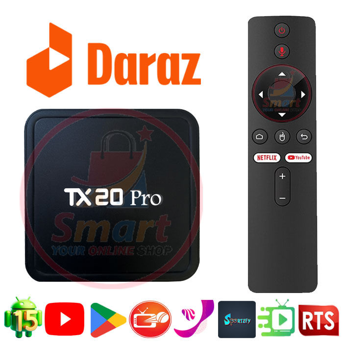 TX20 Pro 12K ULTRA HD Android Smart TV Box Voice Remote, Bluetooth, Free Dish Channel Warranty ...