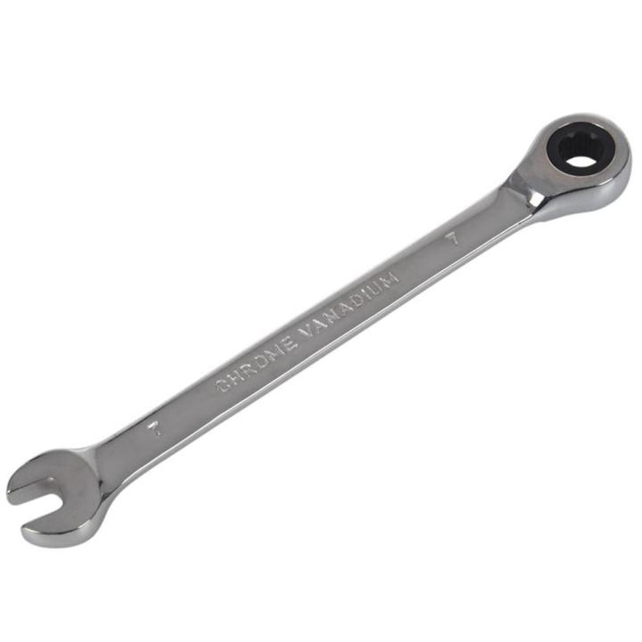 Steel Fixed Head Ratcheting Ratchet Spanner Gear Wrench Open End & Ring ...