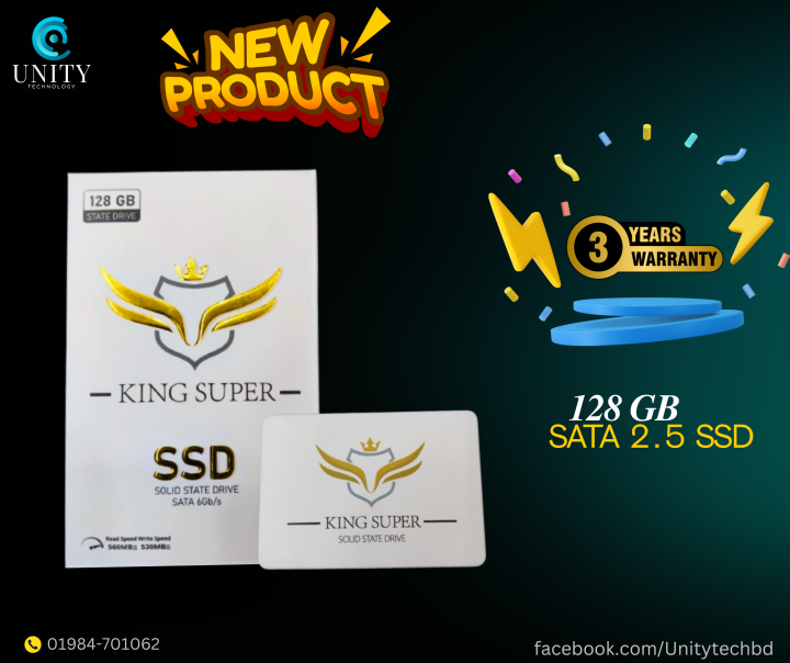 ssd sata 2.5 128gb king super laptop desktop ssd | Daraz.com.bd