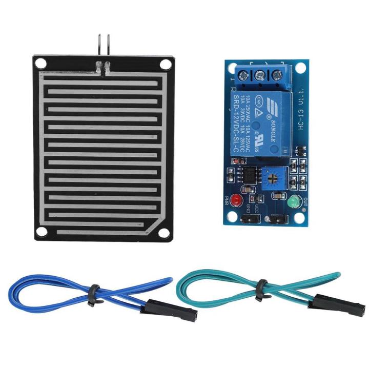 12V Rain Water Raindrops Detection Rain Sensor Module Relay Control ...