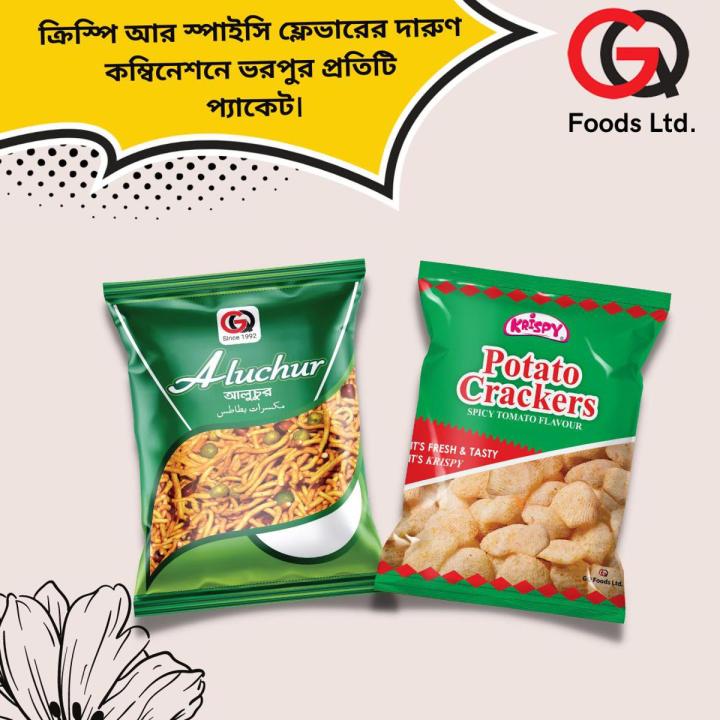 GQ Snacks Combo - GQ Aluchur ( Similar To Chanachur ) - 40 Gm - 10 ...