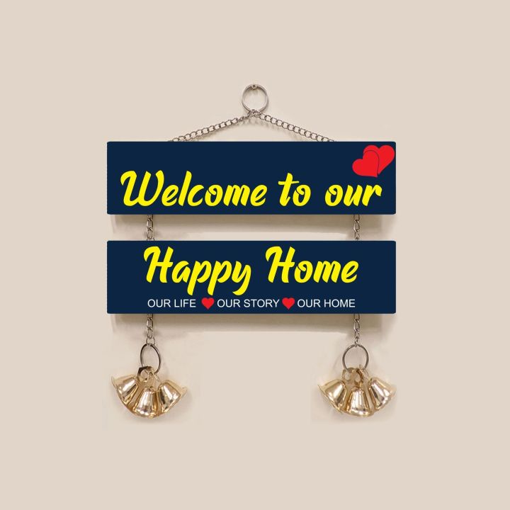 welcome to our Happy home Wall Hanging Wall Plaque Home Decoration Wall ...