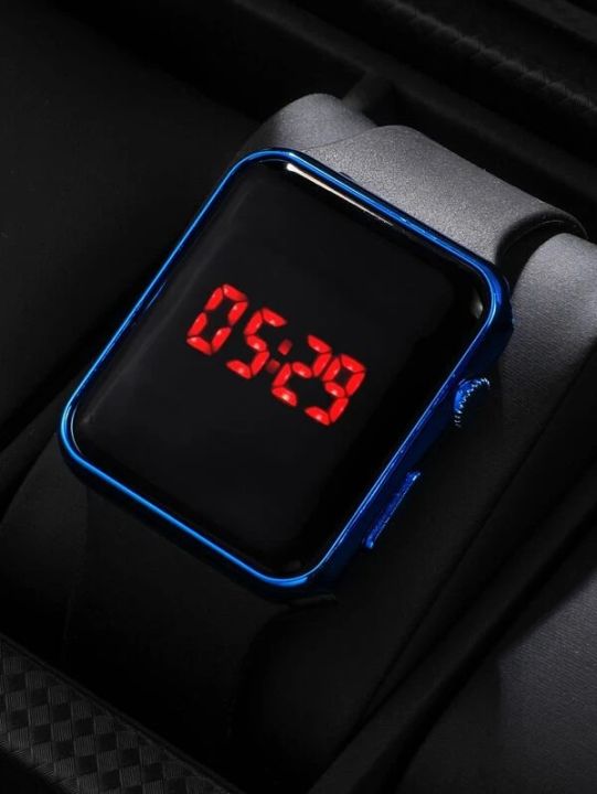 Colorful Square LED Digital Sports Watch , Water Resistance LED Wrist ...
