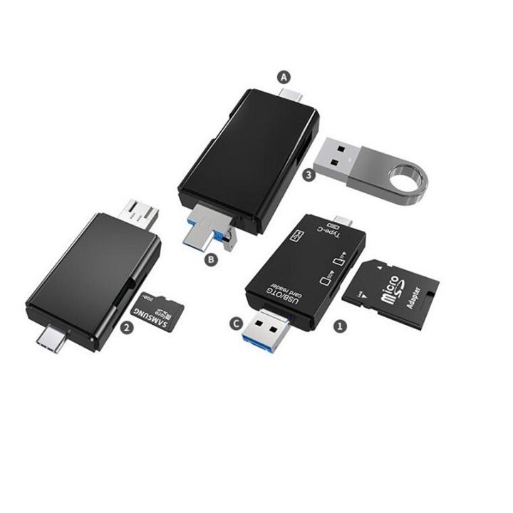 6 in 1 OTG Mobile Card Reader Support Micro USB | Daraz.com.bd