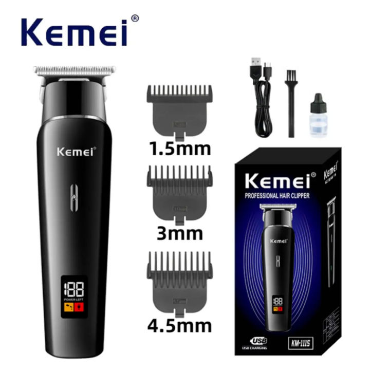 Kemei KM 1113 Professional Hair Clipper Rechargeable Beard Trimmer Hair ...