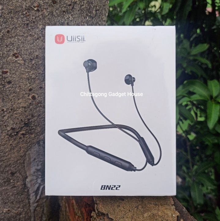 UiiSii BN22 Bluetooth 5.3 Wireless Neckband Earphone - Black | Daraz.com.bd