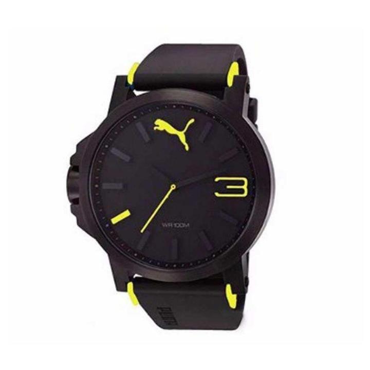 Analog Sports Watch for Men-Black & Yellow | Daraz.com.bd