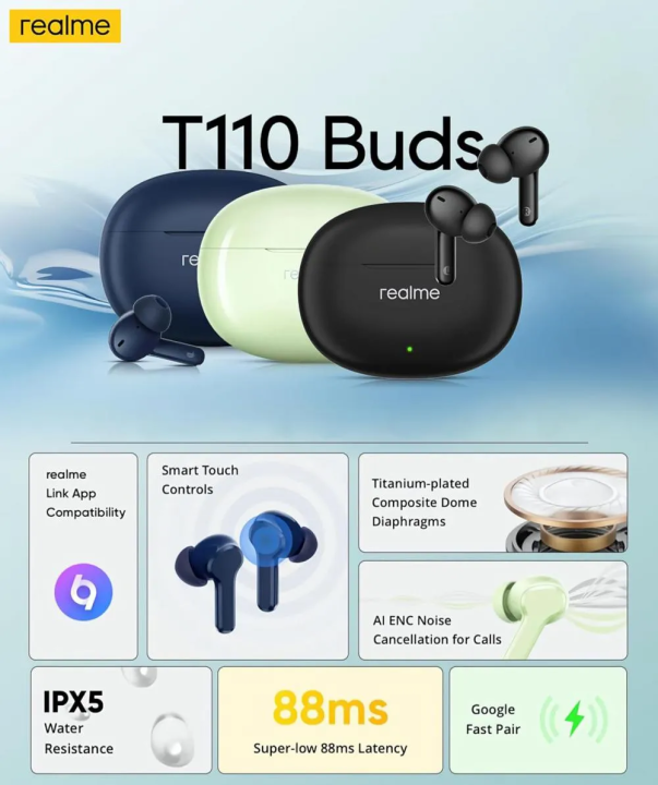 Real_me Buds T110 Earbuds | Daraz.com.bd