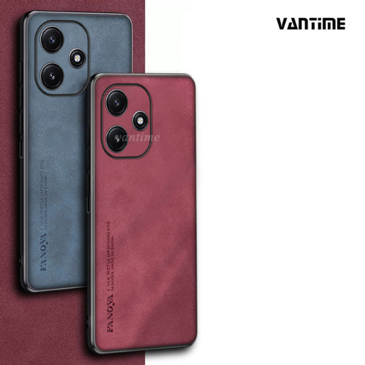 Vantime for Xiaomi Redmi 12 5G / POCO M6 Pro 5G Case Soft Pure Leather ...