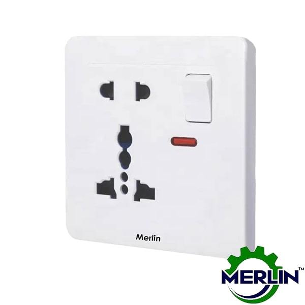 Merlin 5 Pin-13A Multi Function Combined Socket with Switch 5Pin ...