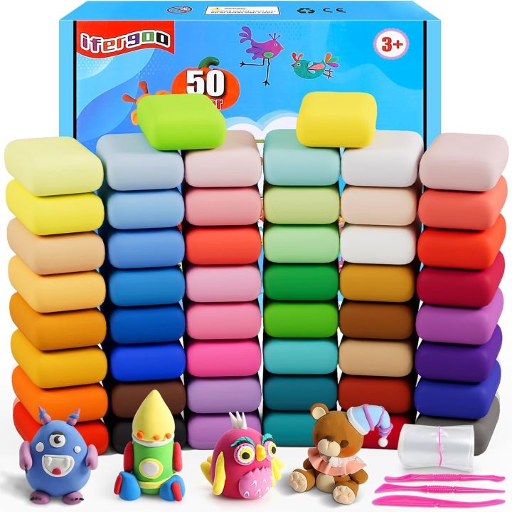 12 Colors Soft Super Light Clay Modeling Air Dry Clay For DIY Handmade ...