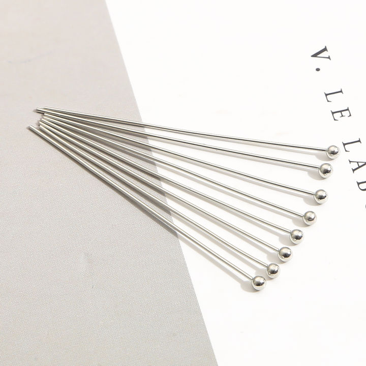 [200+pcs] Metal Ball Head Pins For Diy Jewelry Making 16 20 25 30 35 40 ...
