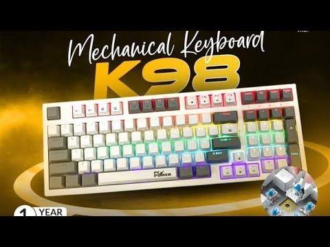 Pc Power K98 RGB White Wired Mechanical Gaming Keyboard | Daraz.com.bd