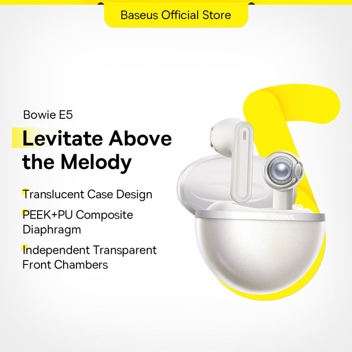 Baseus Bowie E5 True Wireless Earphones Earbuds Translucent Case Design ... Baseus Bowie E5 True Wireless Earphones Earbuds Translucent Case Design ...
