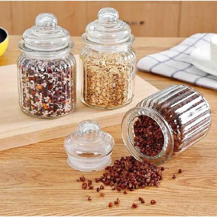 Air Tight Glass jar / spice jar / Storage jar 250 ml (1 pis Random ...