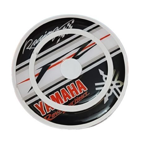 Fuel or Oil Tank Lock Pad Sticker For yamaha Fz Motorcycle- Black ...