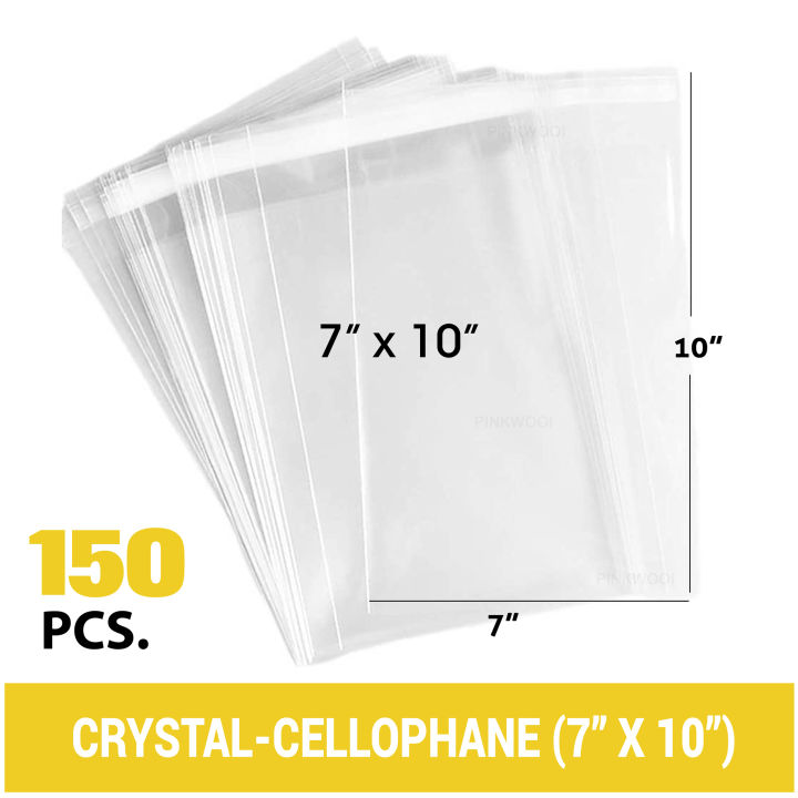 Crystal Cellophane (7" x 10" ) 150 Pcs Poly for Packaging Material ...