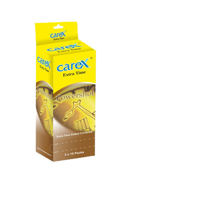 Carex Powershot Extra Time Condom for Men 3pcs Pack | Daraz.com.bd