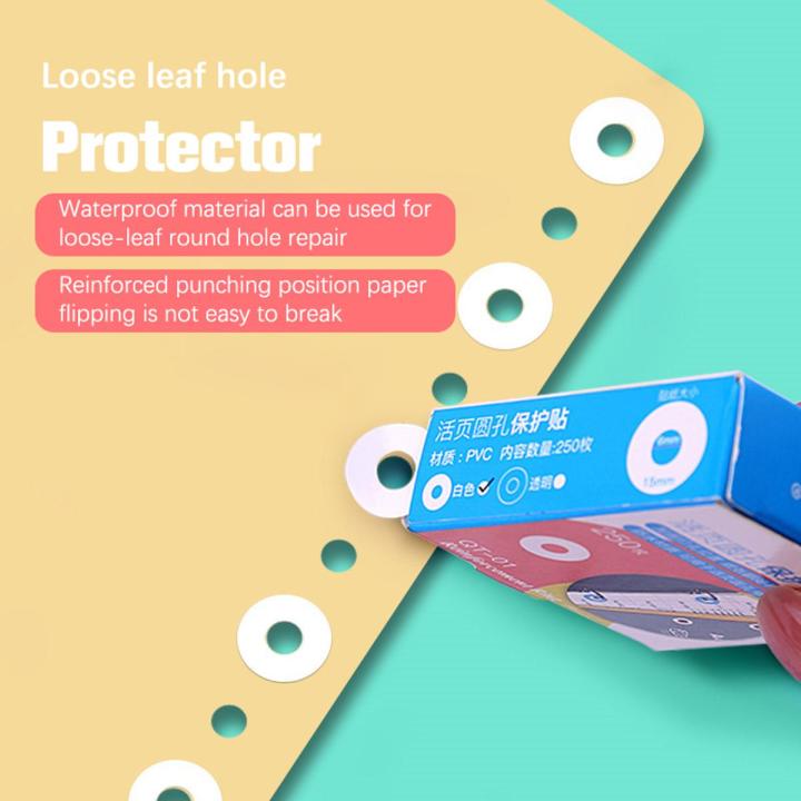 Hole Punch Protector Labels Loose Leaf Book Protection Hole ...