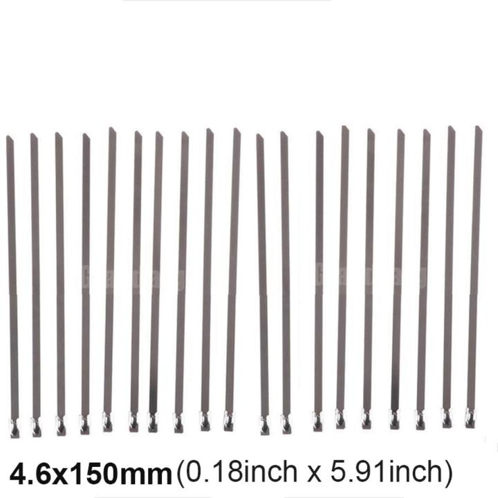 20PCS Stainless Steel Cable Ties Multifunctional Metal Locking Cable Ties Self-Locking Cable ...