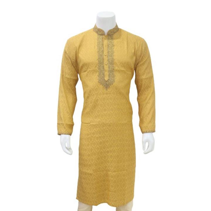 Men's Stylish Semi Long Panjabi Premium Quality - Wedding Punjabi Kurta ...