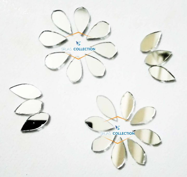 6 X 10 mm Teardrop Shape | Raindrop Shape | Almond shape small Mirror ...