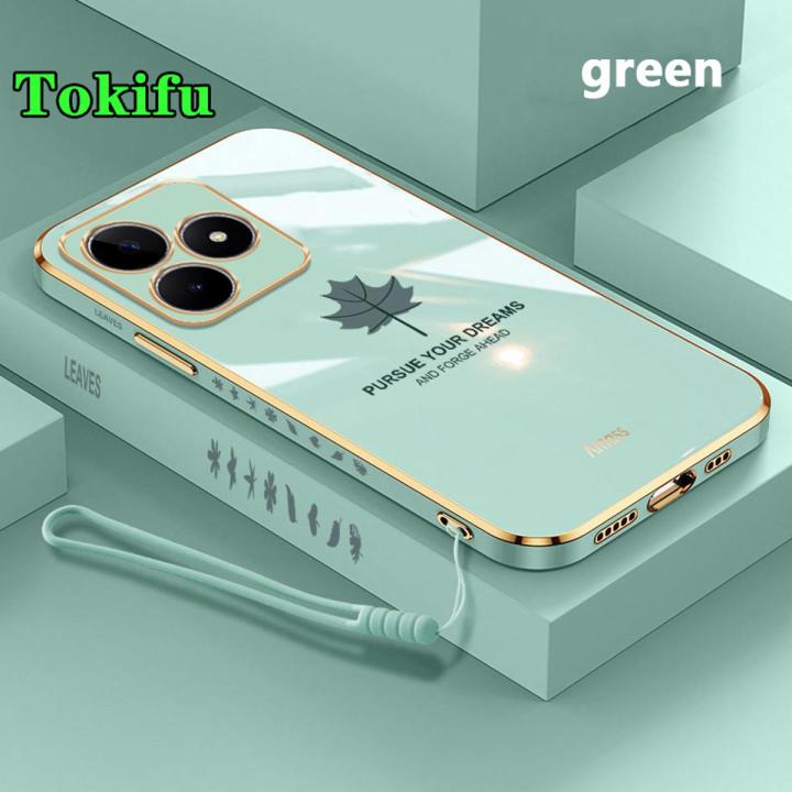 Tokifu For Realme C53 Case Luxury 6D Plating Soft Back Cover Silicone ...