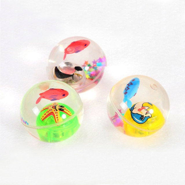 Led Flashing Color Changing Bouncing Ball Super Glitter Water Ball